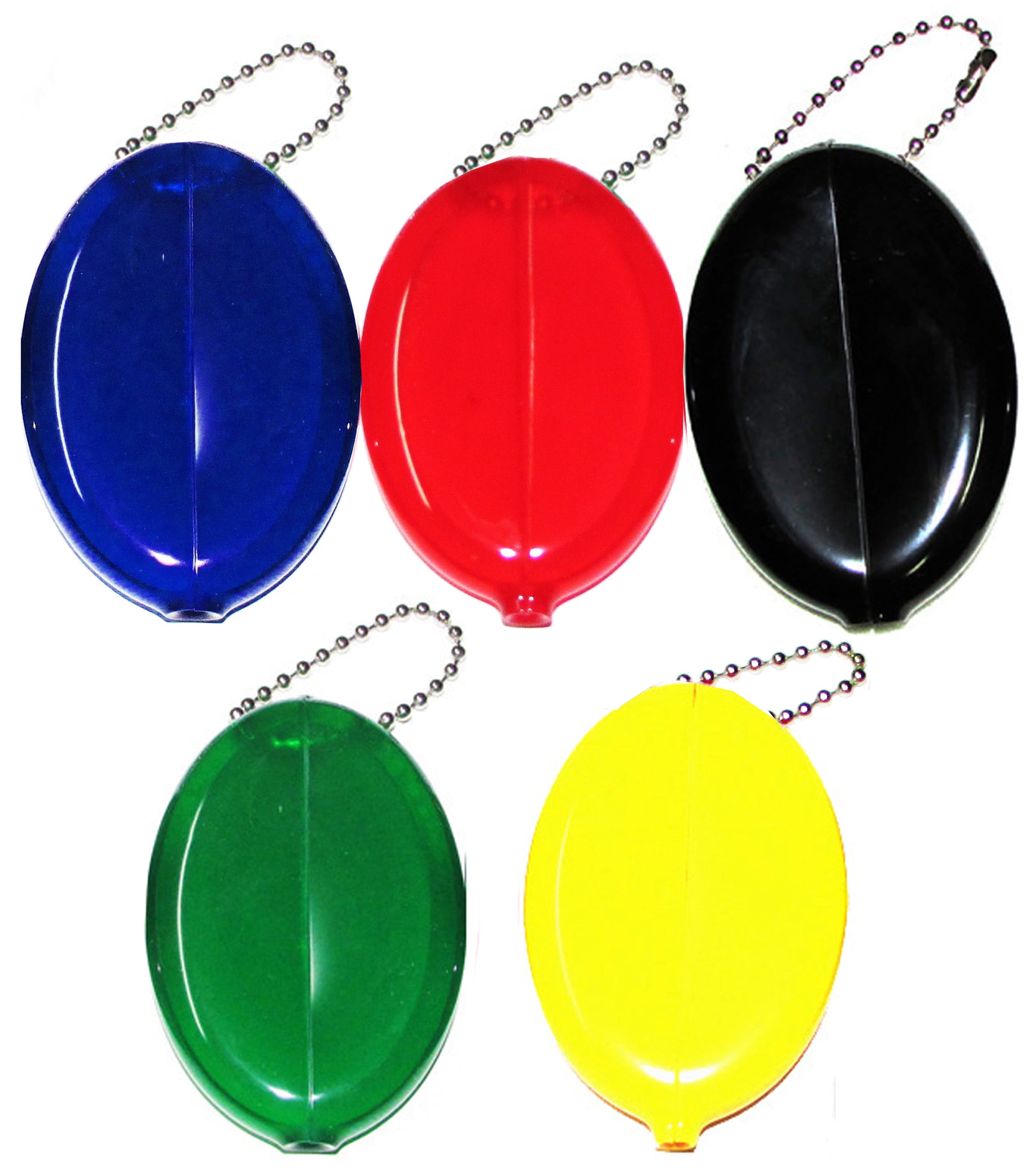 5 Oval Squeeze Purses | Holds Coins - Keys - Small Items | For Men ...