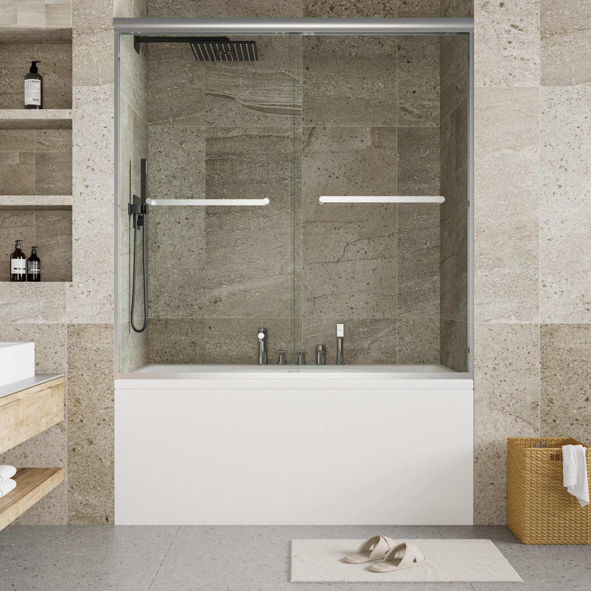 Click here for Solled Shower Door  Semi-Frameless Sliding Shower... prices