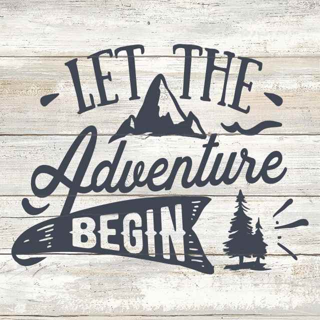 Let the Adventure Begin Rustic Looking Camping Outdoors Wood Sign Wall ...
