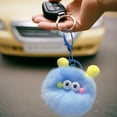 Blukids Fluffy Ball Keychain Pendant - Soft Velvet Car Keyring Bag ...