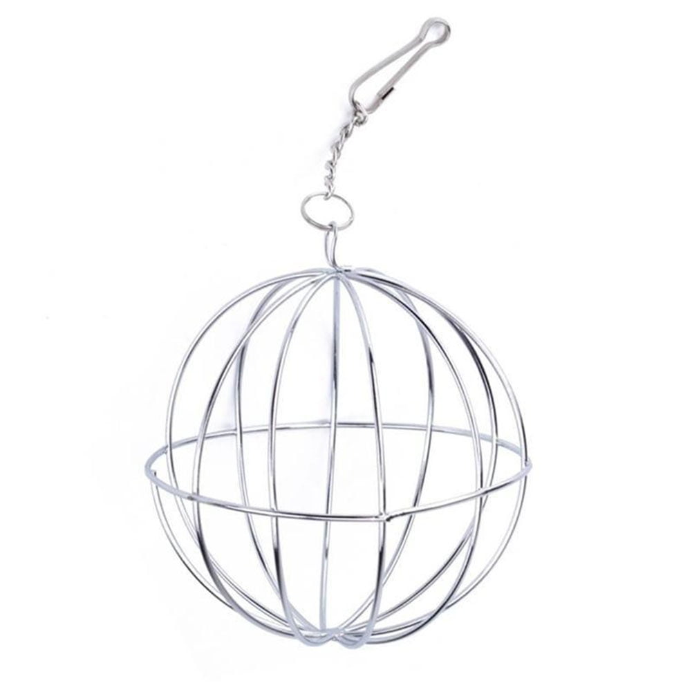 Stainless Steel Round Sphere Feed Dispense Hanging Hay Ball Guinea Pig ...