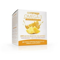 Coromega Omega-3 Orange Squeeze Packets, 650mg, Gluten-Free, 120 Ct ...