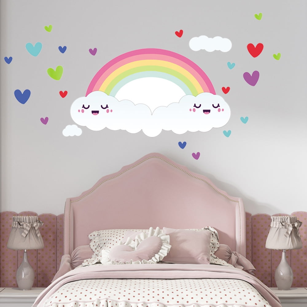 Luminous Rainbow Wall Sticker Glowing Sticker Wall Decal for Kid Girl ...