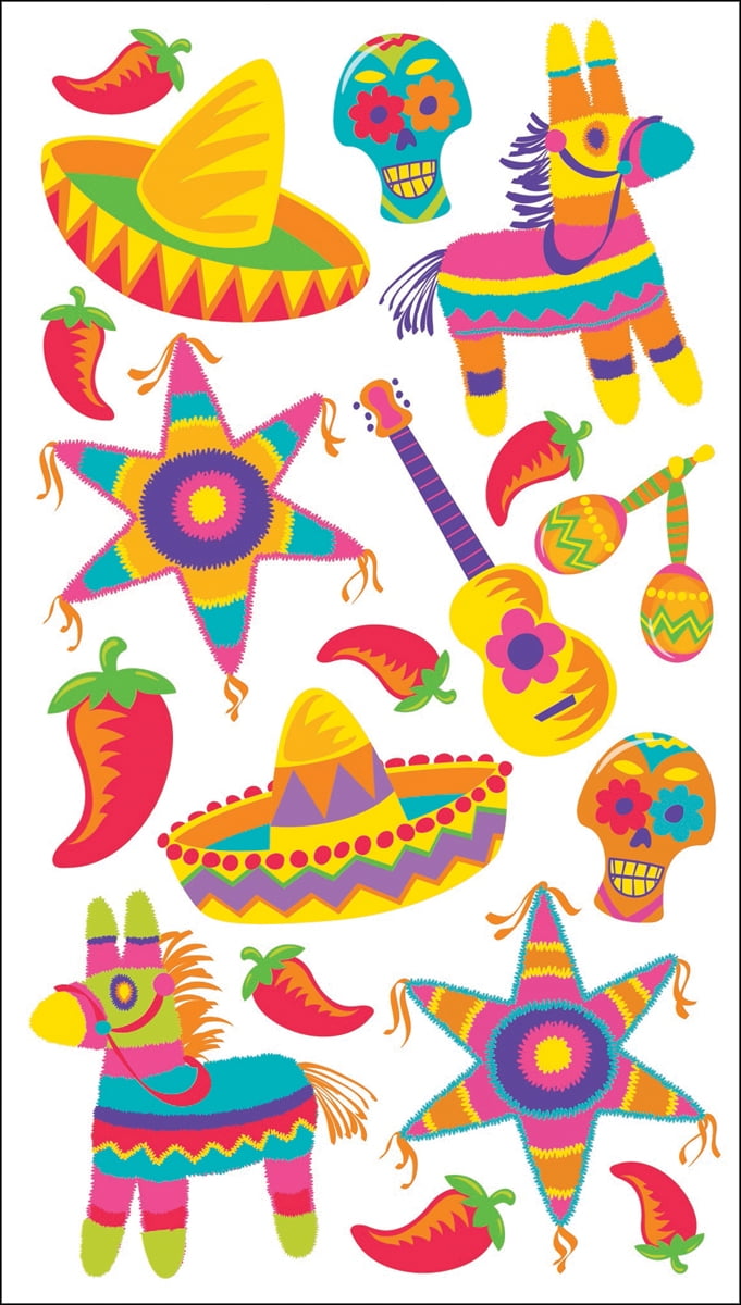 EK Success Sticko Fiesta Stickers, 18 Piece - Walmart.com