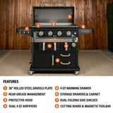 "Blackstone Outdoor 36"" Griddle Grill with Dual Air Fryer and Hood ...