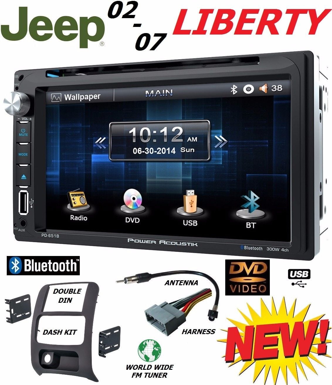 02 03 04 05 06 07 LIBERTY Bluetooth TOUCHSCREEN DVD CD USB BT CAR Radio ...