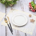 45 Pieces Gold Foil Paper Placemats with White and Gold Dots ...