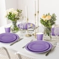 100Pcs Lavender Tableware Set Graduation Light Purple Disposable ...