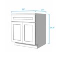 Craftline Ready to Assemble White Shaker Sink Base Cabinet - Walmart.com