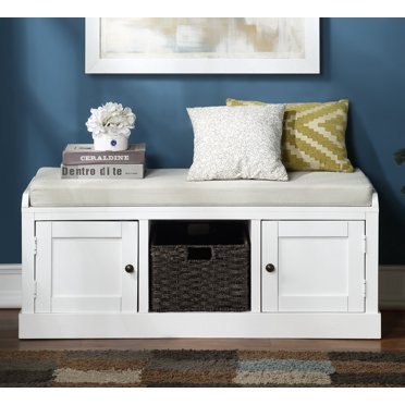 Inspire Me! Home Decor Victoria - Channeled Hinged Storage Bench ...