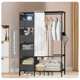 BRC Portable Wardrobe Closet with 4 Storage Spaces, Clothes Cabinet ...