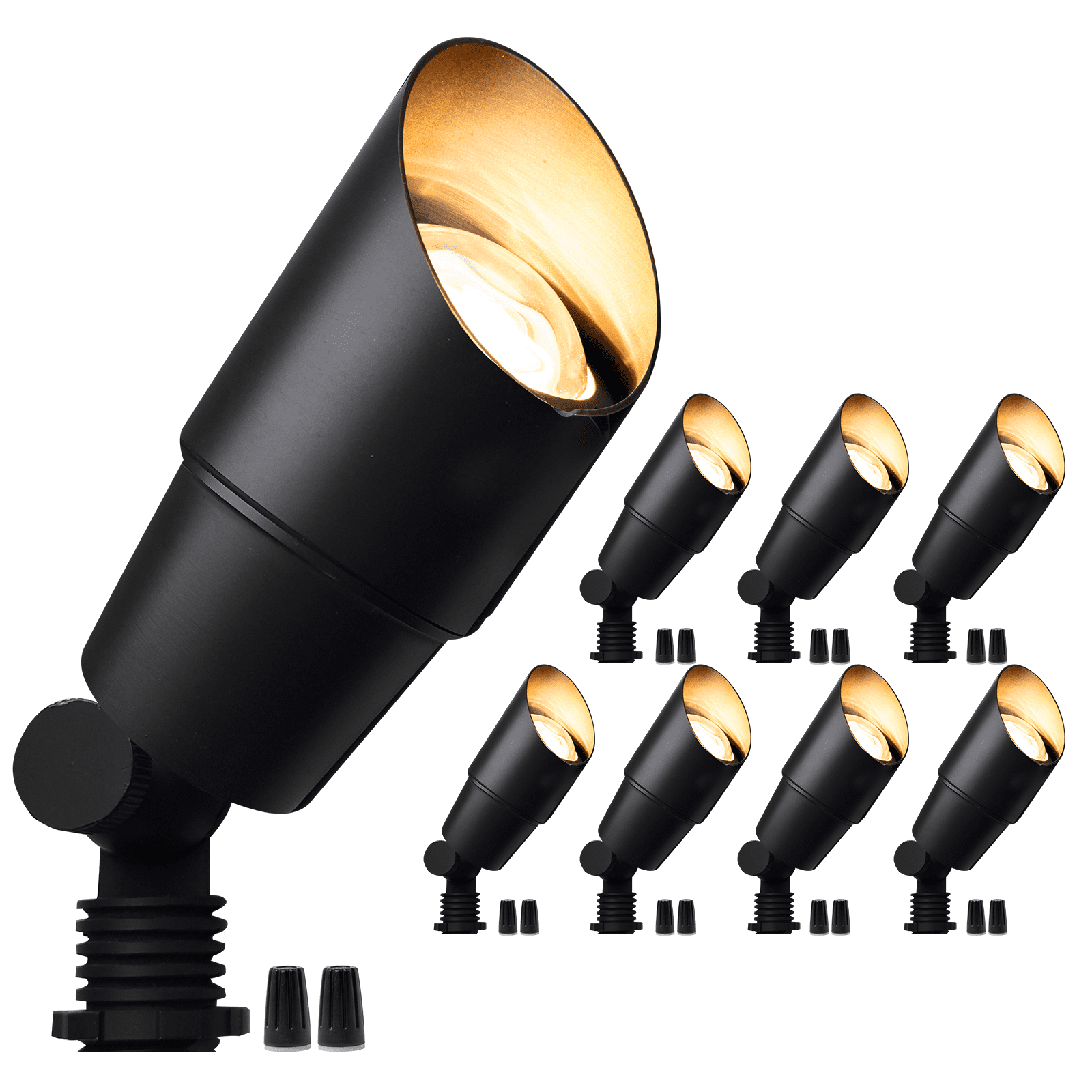 Gardenreet Mini Solid Brass Landscape Spotlight,12V Low Voltage Black ...