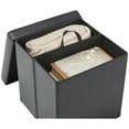 Mainstays Collapsible Storage Ottoman, Black - Walmart.com