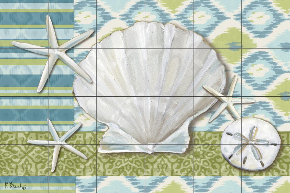 Tile Mural Bathroom Backsplash - Watercolors Collage-PB - by Paul Brent ...