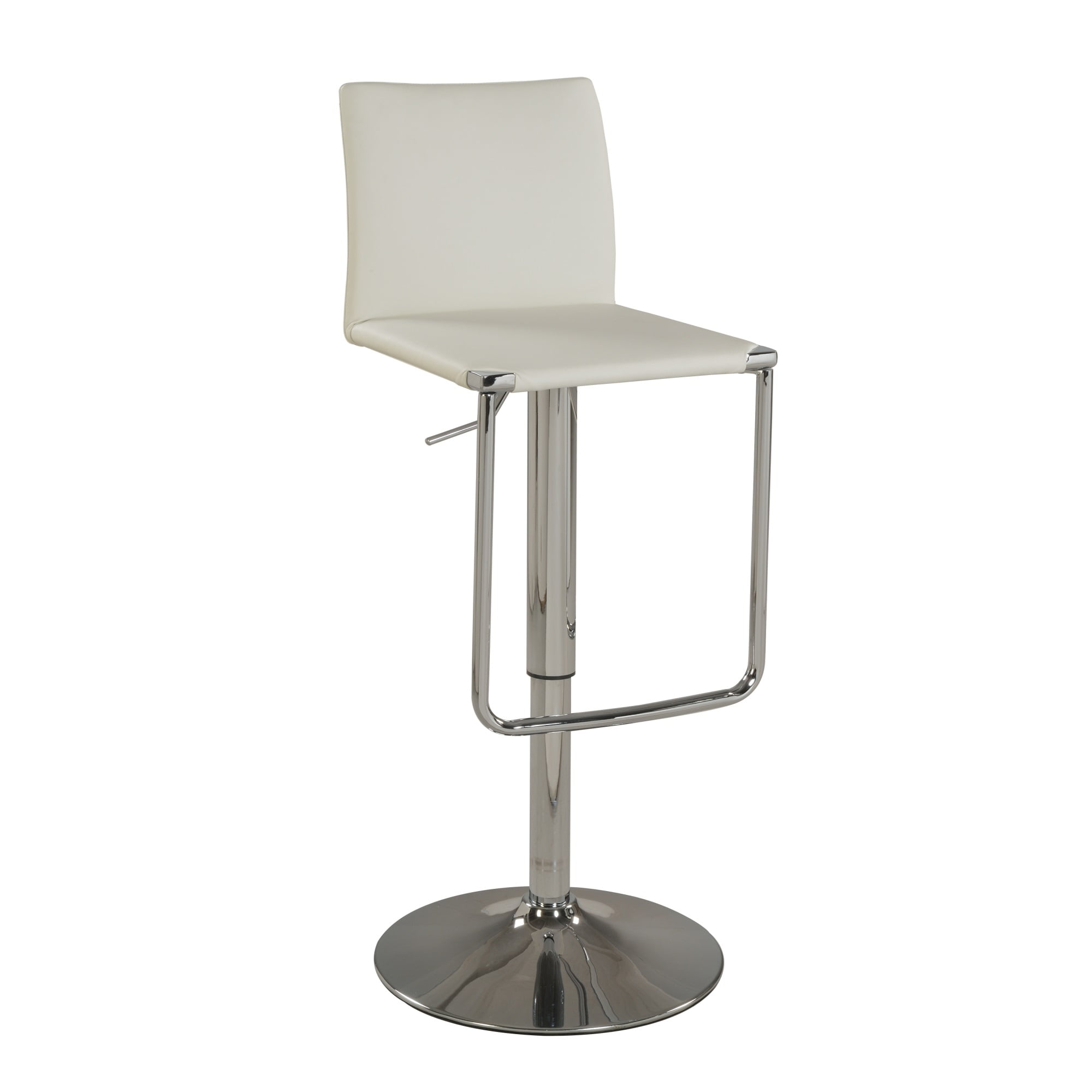 0801 Bella Vita Low Back Pneumatic Adjustable Stool in White - Walmart.com