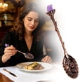 1 PC Retro Crystal Alloy Coffee Spoons - 4.3 Inch Vintage Carved Tea ...