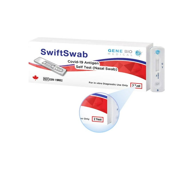 COVID-19 Rapid Antigen Test Kit, 2 Tests per Pack, Canadian Authorized ...