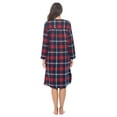 Ashford And Brooks Womens Flannel Plaid Long Sleeve Nightgown
