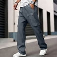 cllios Men's Work Pants with Multi Pockets Elastic Drawstring Waist ...
