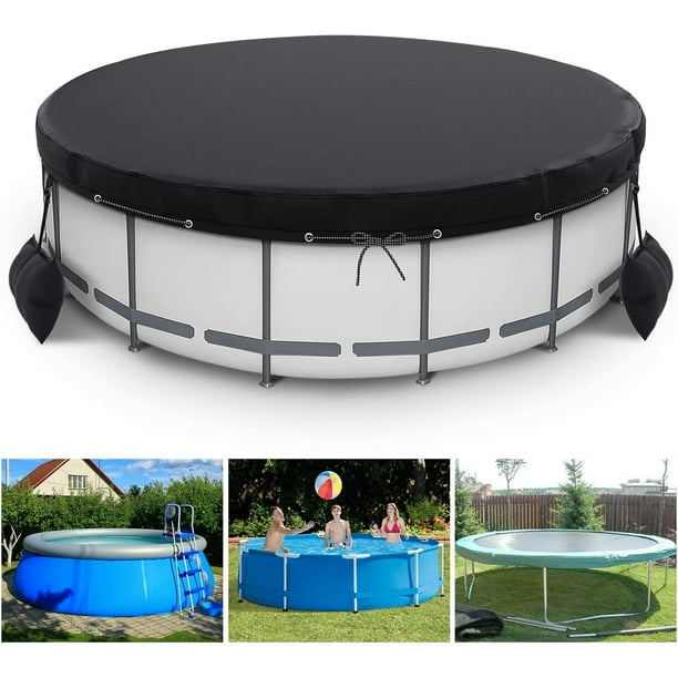 STARTWO 18ft Durable Round Pool Cover Thicked Oxford Solar Covers ...