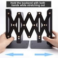 Gtouse Adjustable Book Ends, Expandable Metal Bookends, Heavy Duty Book ...