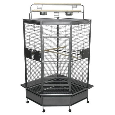 A and E Cage Co. Extra-Large Corner Cage - Platinum - Walmart.com