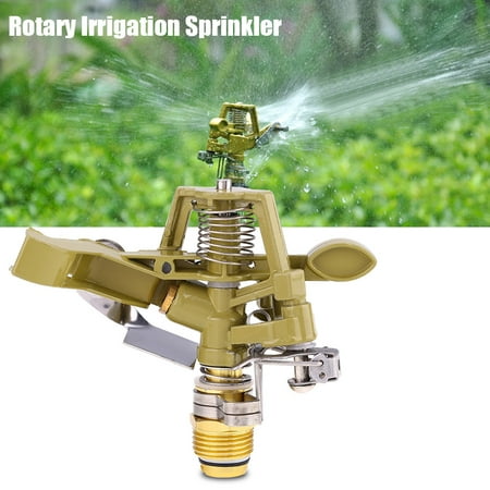 Garosa Rotary Irrigation Sprinkler, 360° Rotary Zinc Alloy Water ...