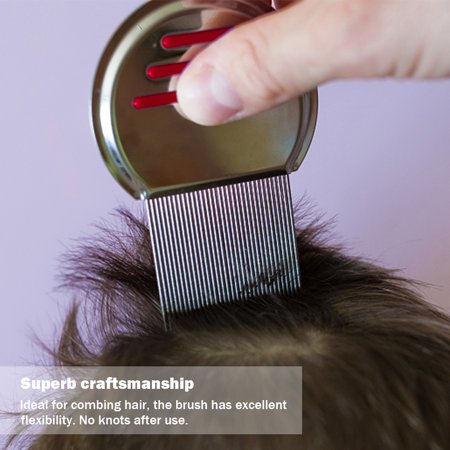 Lutabuo Stainless Steel Nit Free Terminator Comb with Rounded Tips Head ...