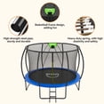 Funseek Trampoline with Basket and Basketball, Light Strip, Large Size ...