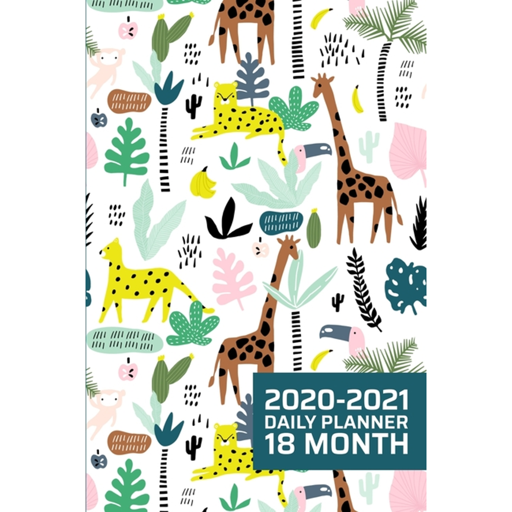 2020 2021 18 Month Daily Planner Super Cute Zoo Animals GIraffe 2020-2021-18-month-daily-planner-super-cute-zoo-animals-giraffe