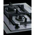 2-burner gas cooktop made in Italy w/15" wide trim kit in stainless ...