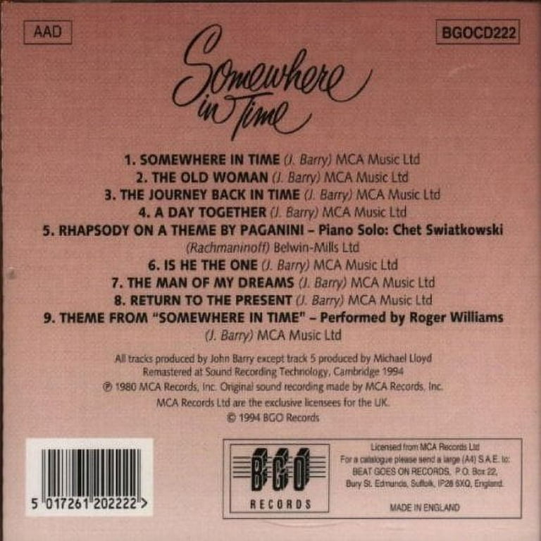Somewhere In Time Soundtrack