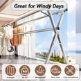 Foldable Heavy Duty Clothes Drying Rack, Indoor Outdoor Portable ...