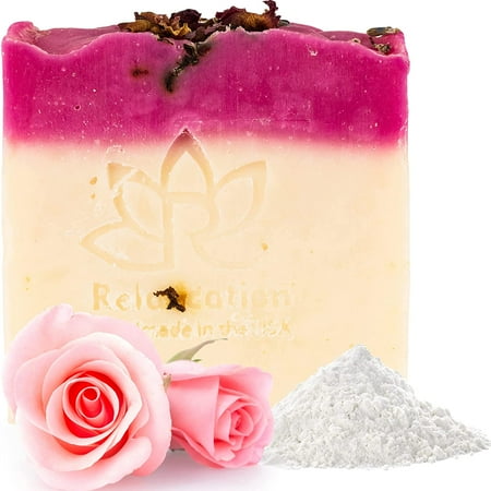 "1 Vegan Natural Cold Process Soap with Fresh Rose Water, Kaolin Clay ...