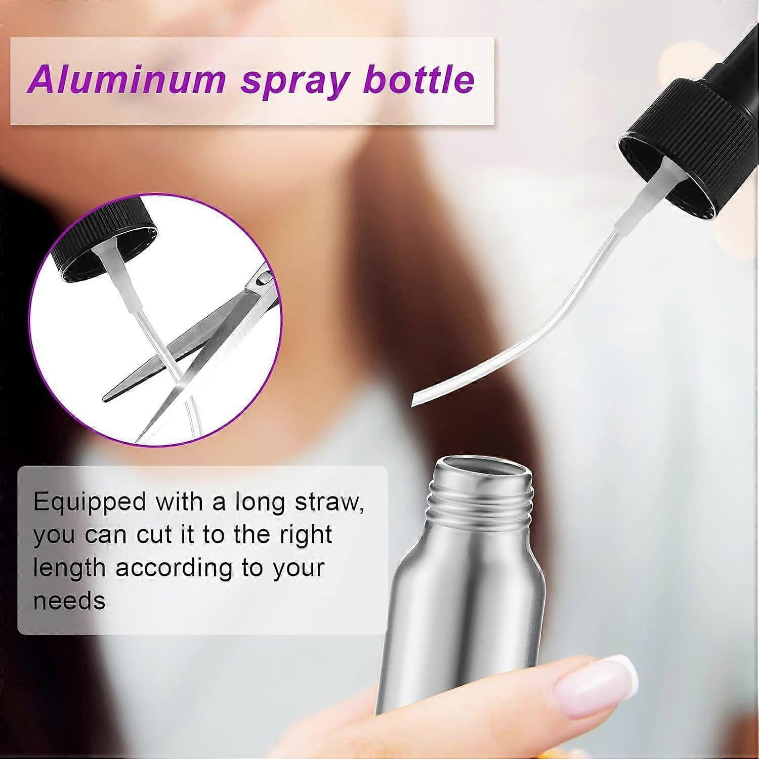 Botellas atomizadoras de aluminio de 2 oz con atomizador fino ...