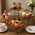 4 Piece Wood Buffet Risers, Dessert Table Risers Food Display Riser ...