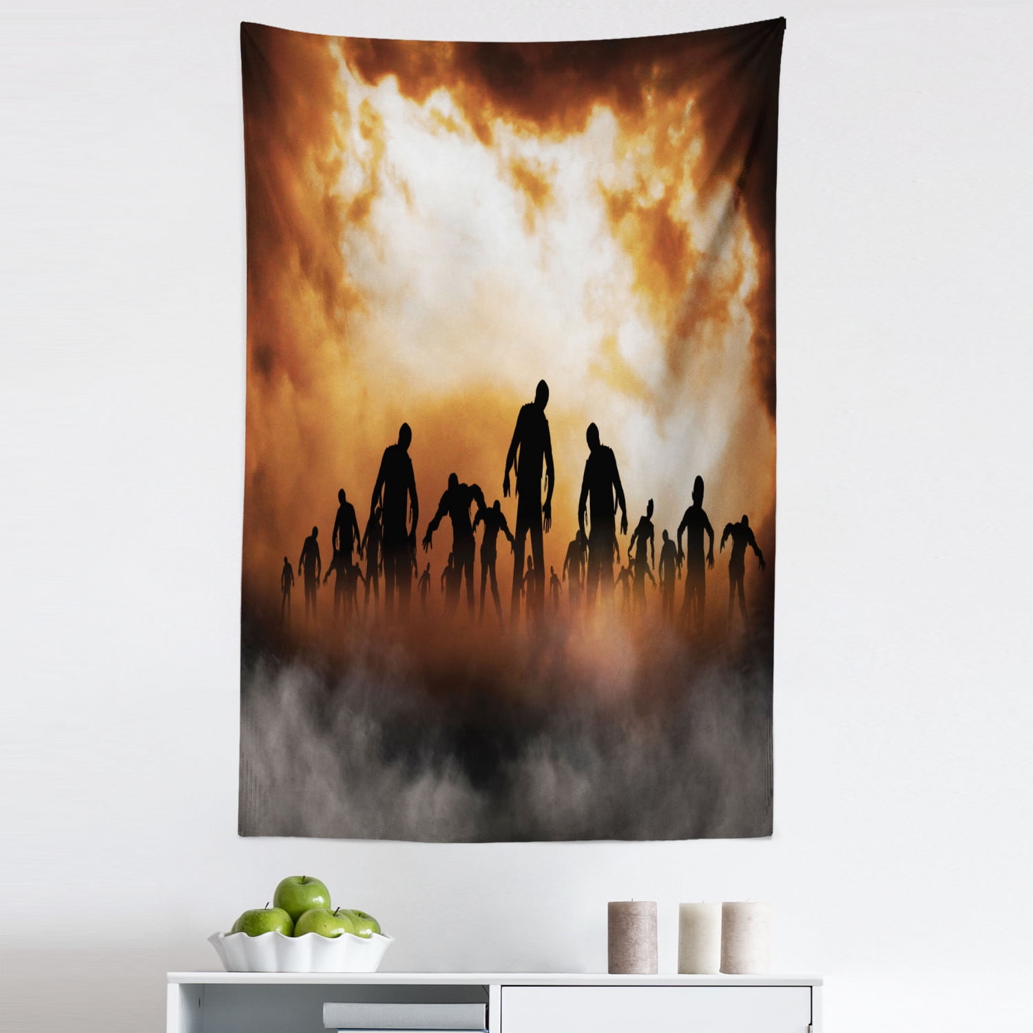 Halloween Tapestry, Zombies Dead Men Walking Body in the Doom Mist at ...