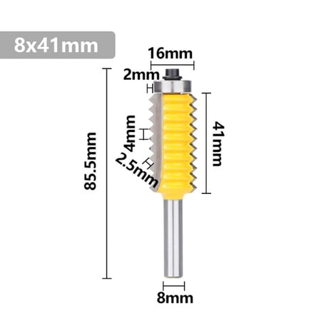 8mm Shank Finger Joint Glue Milling Cutter Raised Panel V Joint Bit ...