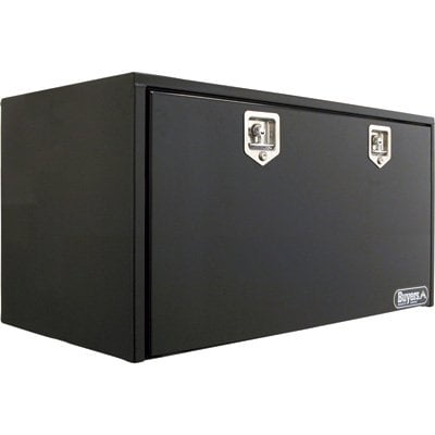 Black Steel Toolbox - One Door, Two Latches - 24"H x 24"D x 48"L ...