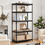 Topeakmart 3pc 5-Tier Adjustable Steel Shelf Unit, Heavy Duty Boltless ...