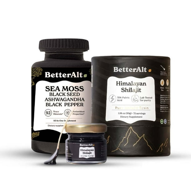 Suplemento Better Alt Energy Duo Shilajit de 30 g y musgo marino ...
