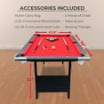 Hathaway Fairmont Portable 6 ft. Pool Billiard Table with red felt ...
