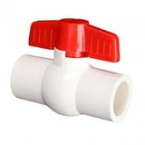 PVC Ball Two Way Compact T Handle Water Shut Off Straight Pipe Fitting ...