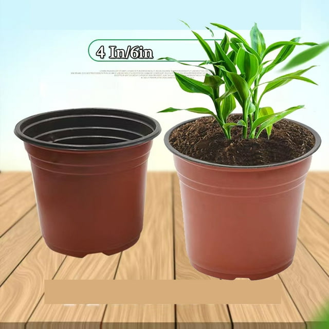4" /6" Plastic Plants Nursery Seedlings Pot/Pots Flower Plant Container ...