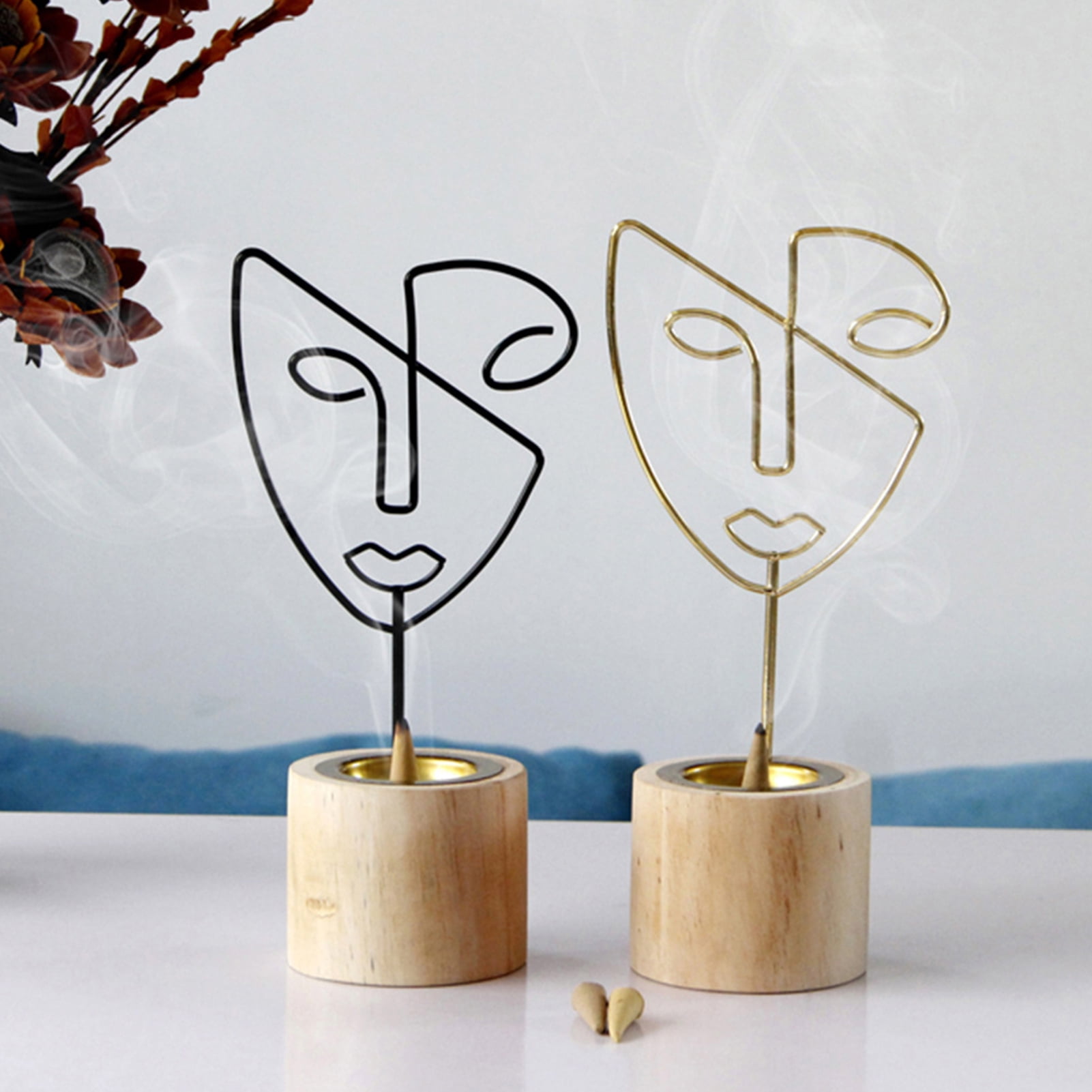 Nordic Style Metal Face Art - Abstract Face Candle Holder - Nice ...