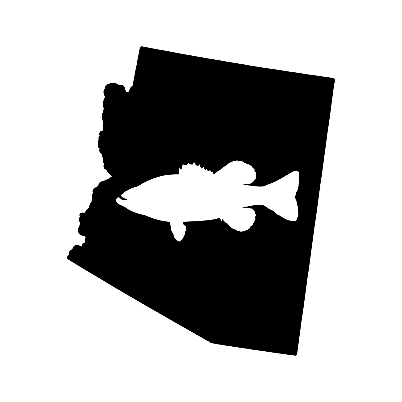 Arizona Bass Sticker Decal Die Cut - Self Adhesive Vinyl - Weatherproof ...