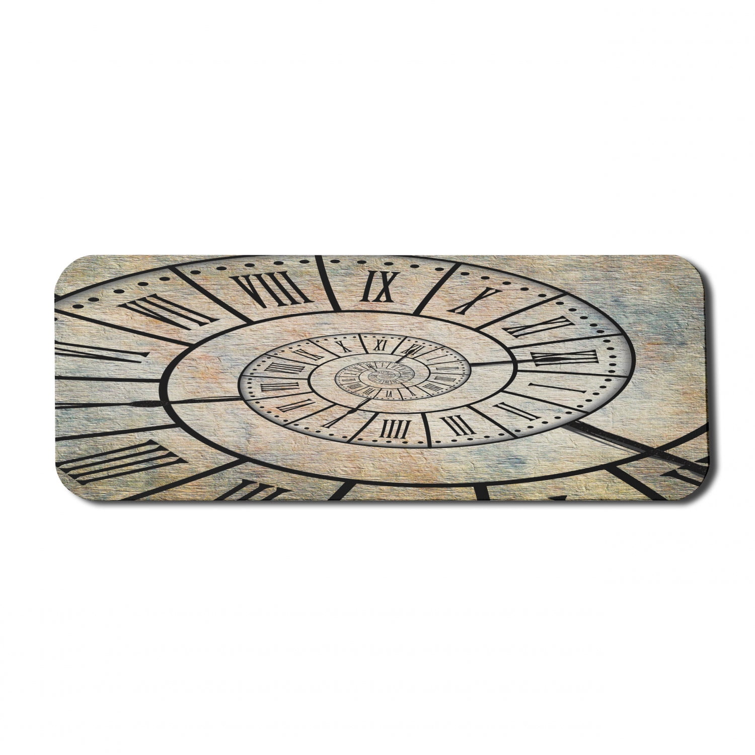 Clock Computer Mouse Pad, Roman Digit Time Spiral on the Vintage ...
