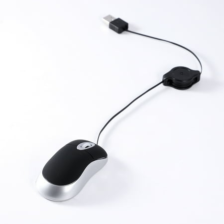 Lovely Mini Wired Mouse Retractable USB Cable Ergonomic Office mouse ...