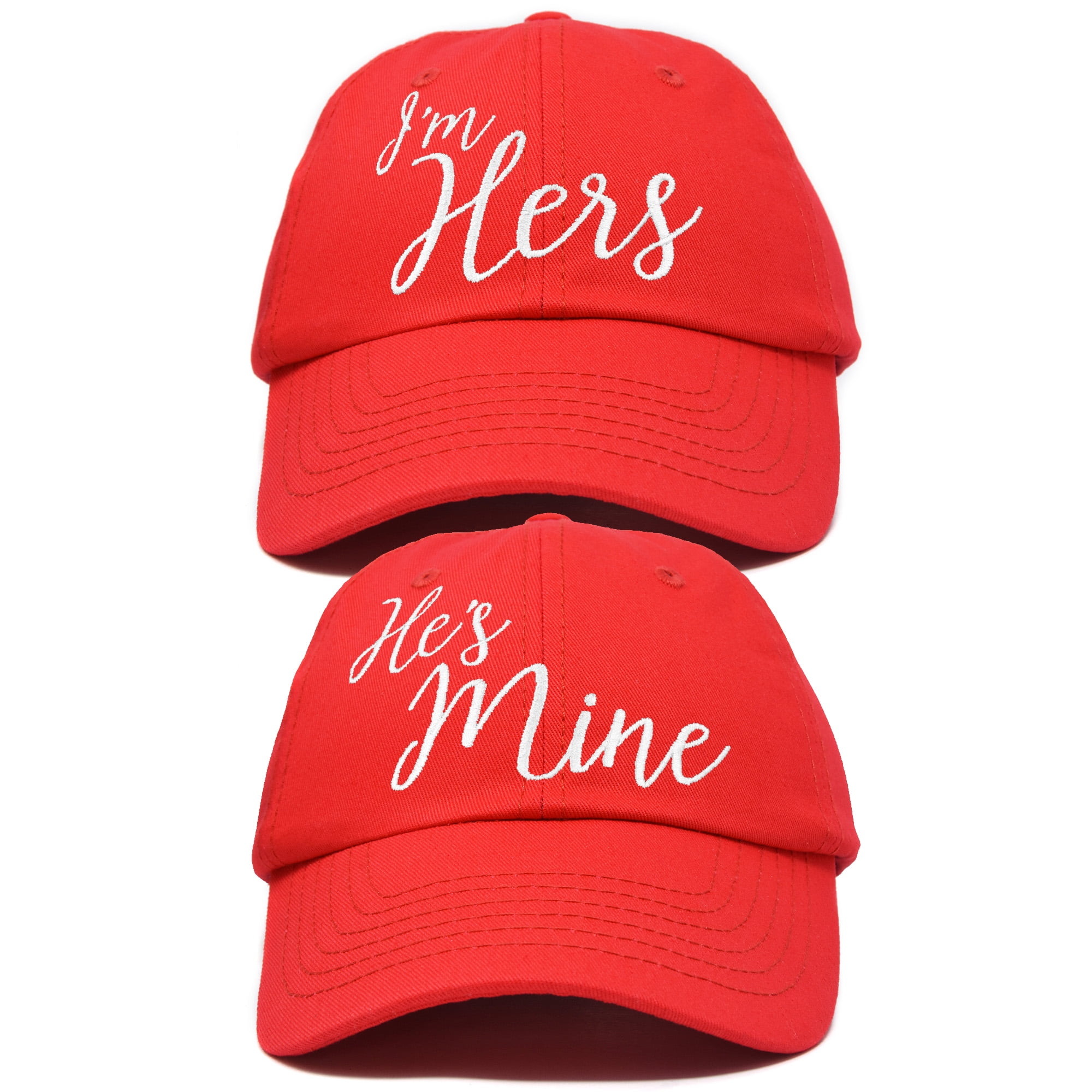 DALIX Matching His and Her Hat Set of 2 Couples Embroidered Baseball ...