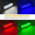 6Pcs 4LED RGBW Boat Courtesy Lights, 4-color 3.8'' Oval Waterproof ...